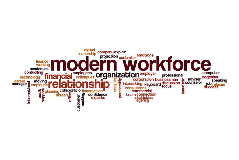 Modern Workforce Word Cloud Concept Stock Illustration - Illustration ...