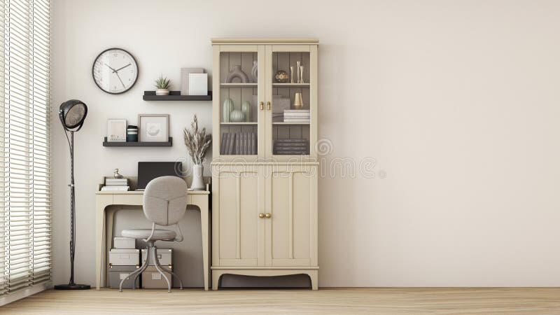 Modern Workplace with Comfortable Modern Working Table and Computer ...