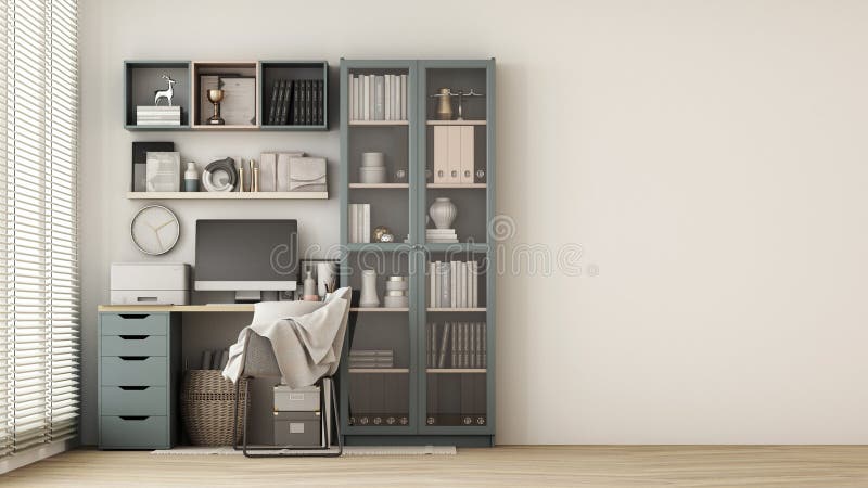 Modern Workplace with Comfortable Modern Working Table and Computer ...