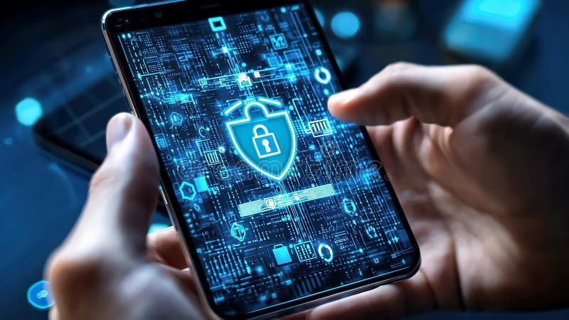 Digital Office Workspace Displaying Cybersecurity Interface ...