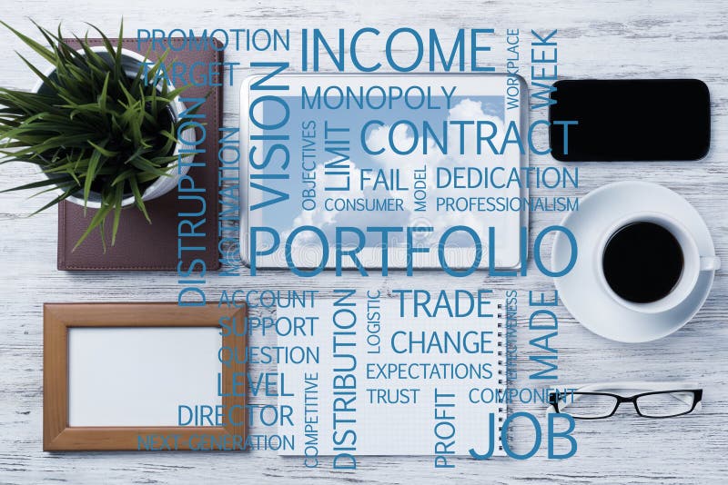 Modern workplace concept. stock image. Image of still - 274267461