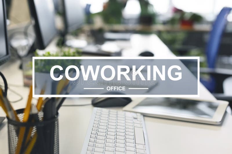 Modern Workplace Interior with Computers for Work Stock Photo - Image ...