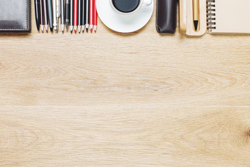 Modern Workplace with Items Stock Image - Image of space, desk: 109589117