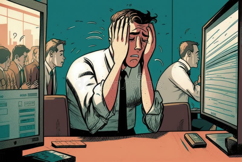 The Modern Workplace: Navigating Anxiety. Generative AI Stock ... The Modern Workplace: Navigating Anxiety. Generative AI Stock ...