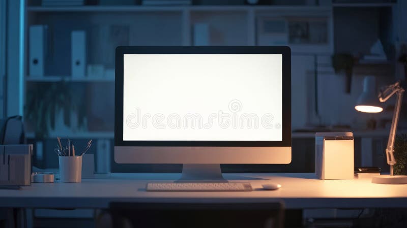 In this Modern Workplace, a Night Computer Setup is Paired with a ...