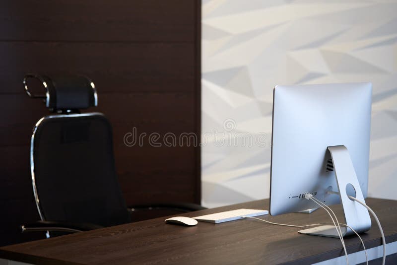Modern Workplace. Office Work Place for Designer. Minimal Desktop Area ...