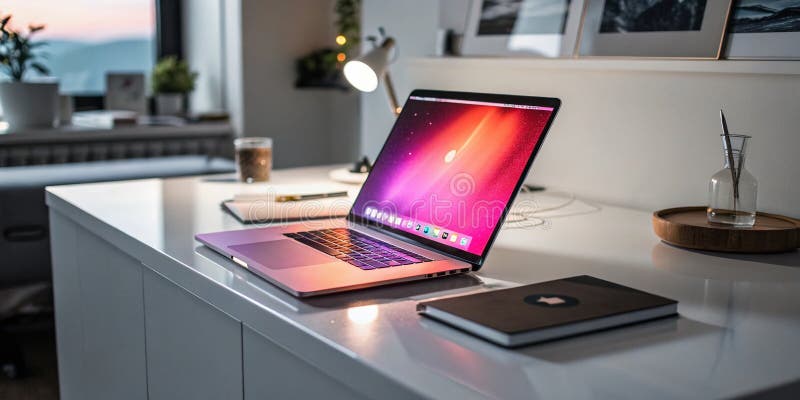 Modern Workspace Brimming with Innovation a Stunning Double Exposure of ...