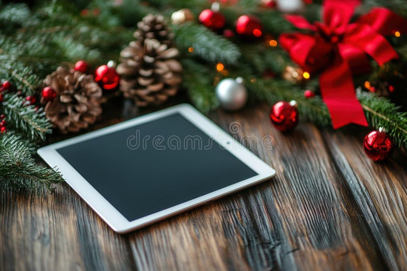 Modern Workspace, Cutting-edge Tablets Displayed on a Chic Industrial ...