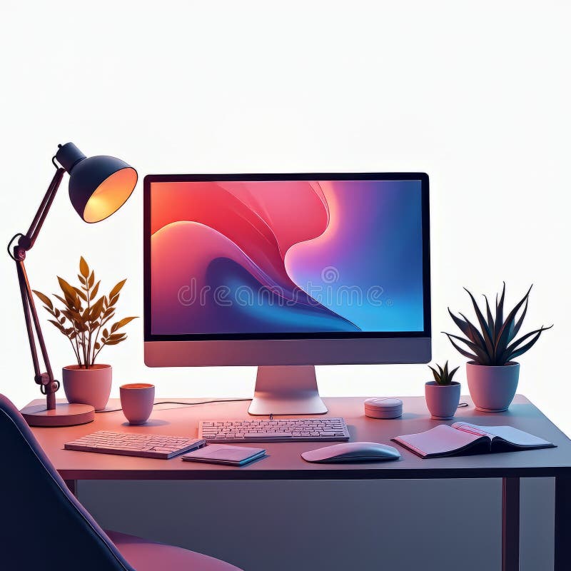 Modern Workspace Design Mockup Inspiring Productivity and Functionality ...