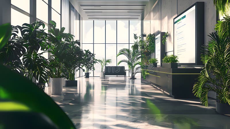 Modern Workspace Design Office Interior Visual Content Lively ...