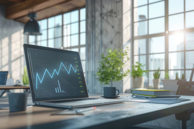 A Modern Workspace Filled with Natural Light from Large Windows ...