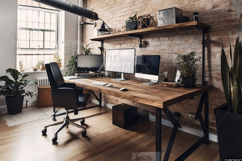 Modern Workspace with Minimalist Aesthetics, Representing a Peaceful ...