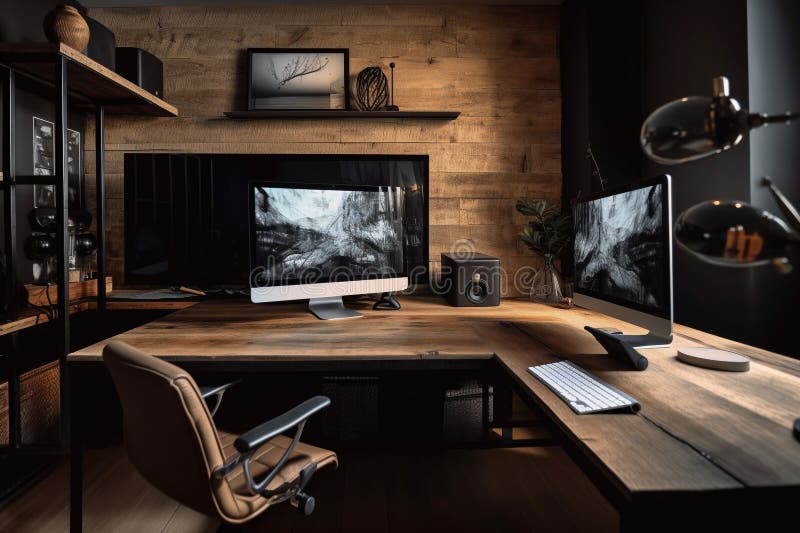 Modern Workspace with Minimalist Aesthetics, Representing a Peaceful ...