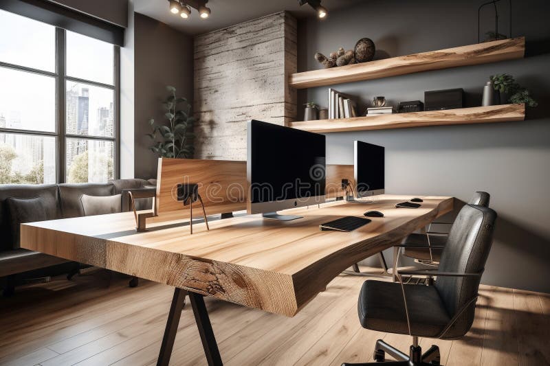 Modern Workspace with Minimalist Aesthetics, Representing a Peaceful ...