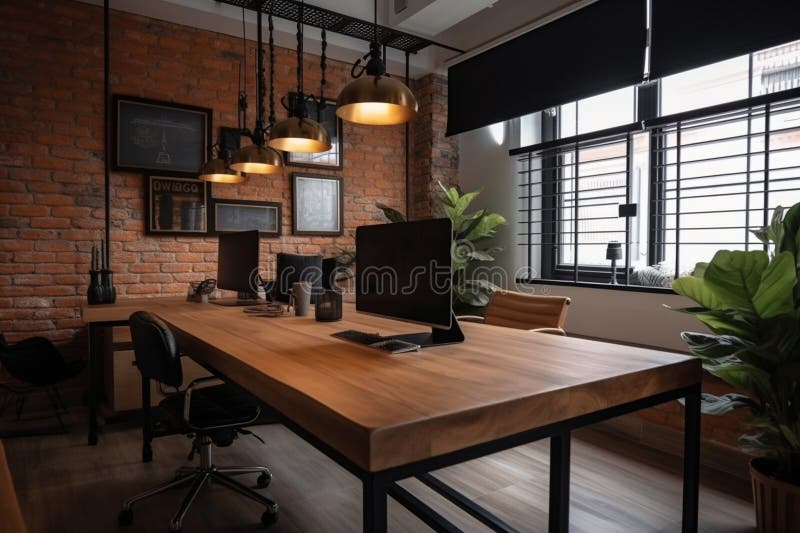 Modern Workspace with Minimalist Aesthetics, Representing a Peaceful ...