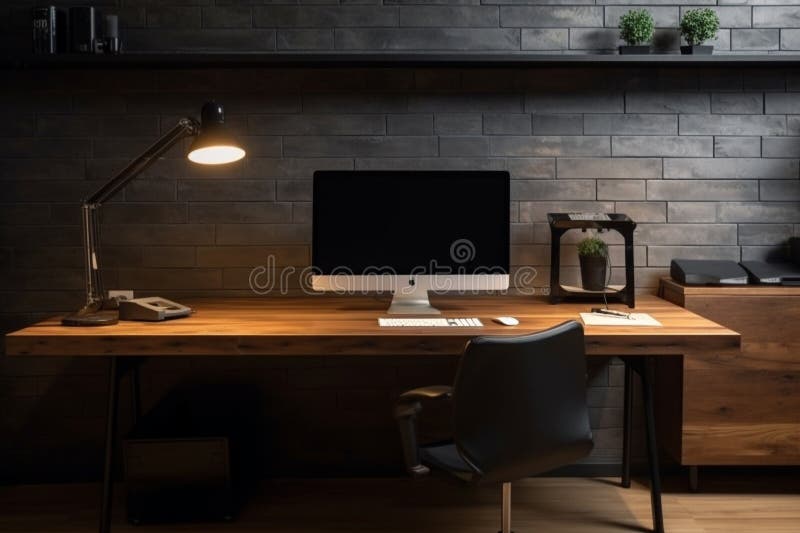 Modern Workspace with Minimalist Aesthetics, Representing a Peaceful ...