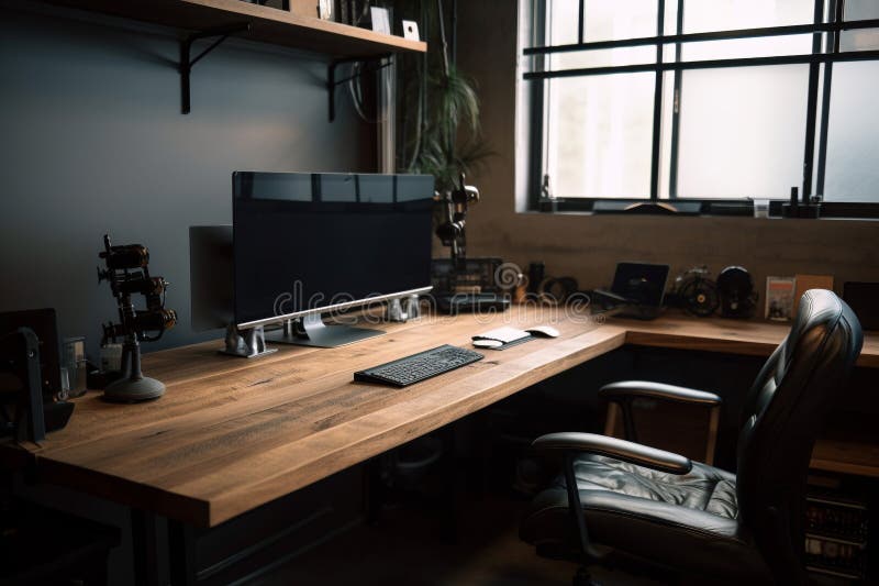 Modern Workspace with Minimalist Aesthetics, Representing a Peaceful ...