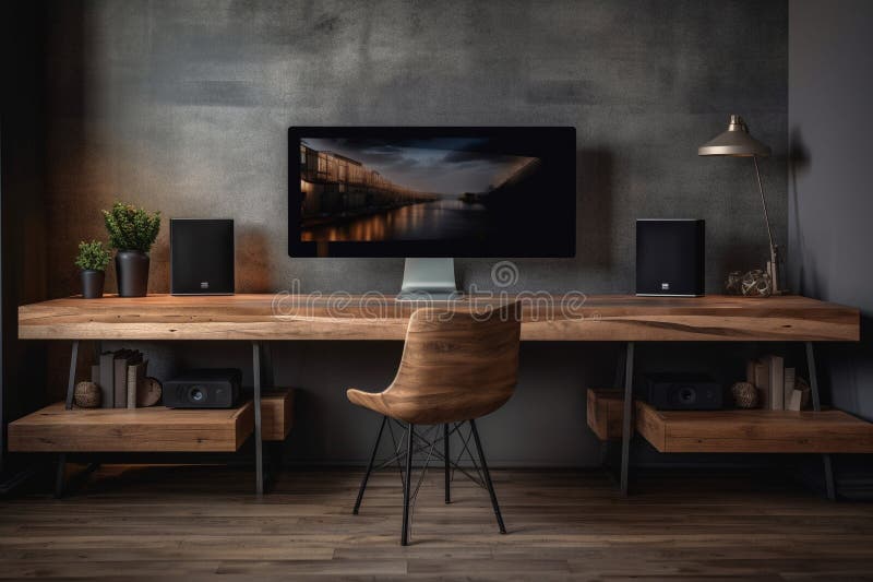 Modern Workspace with Minimalist Aesthetics, Representing a Peaceful ...