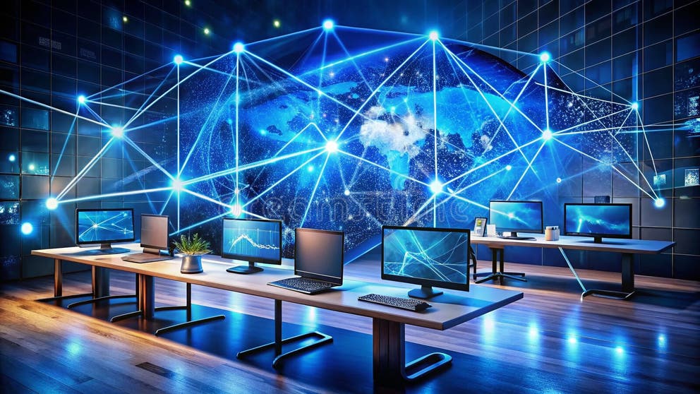 Network Communication Computers Stock Illustrations – 9,394 Network ...