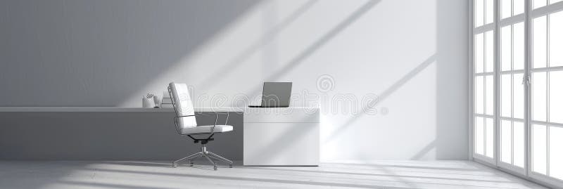 Modern Workspace with Notebook, Office Desktop, Businessman Work Desk ...