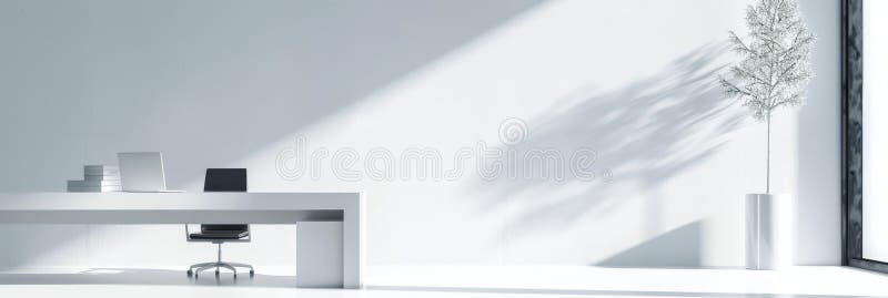 Modern Workspace with Notebook, Office Desktop, Businessman Work Desk ...