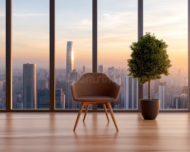Modern Workspace with Stunning City View Achieve Your Goals with Dual ...