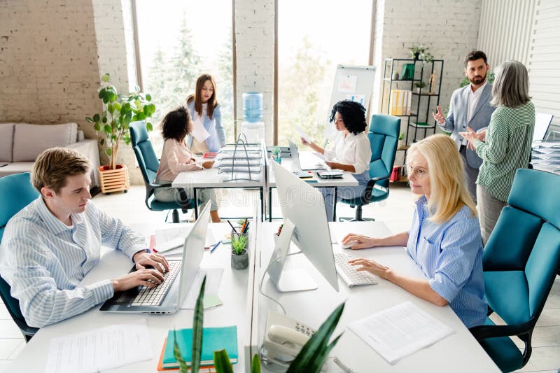 Team Discussing Projects Diverse Professionals Collaborating Creative ...