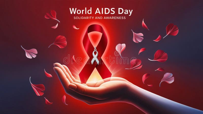 Modern World Aids Day Poster Logo Stock Illustration - Illustration of ...