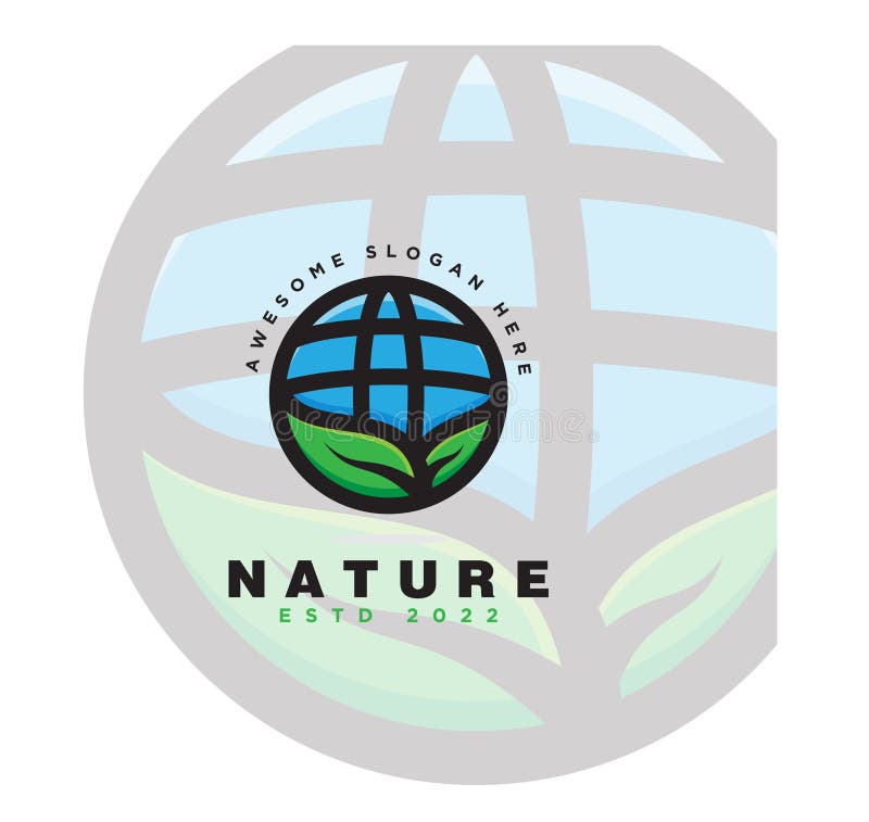 Modern World Leaf Logo Design, World Green Movement Concept Vector ...
