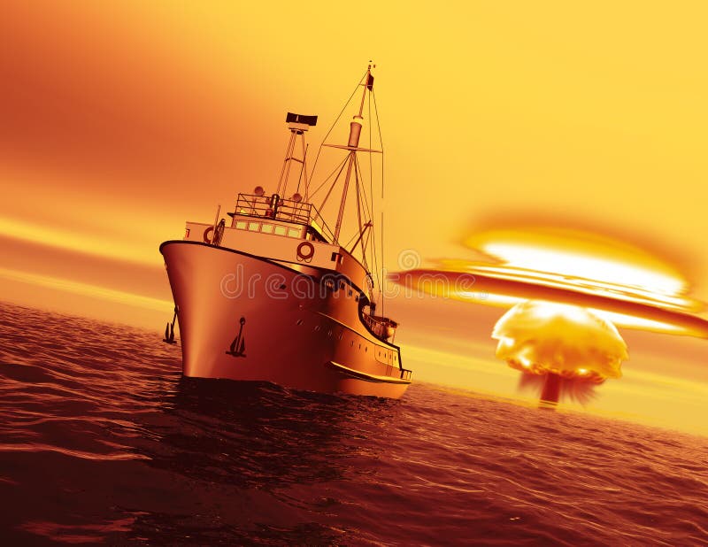 Explosion of the Ship stock photo. Image of nature, atom - 1878506