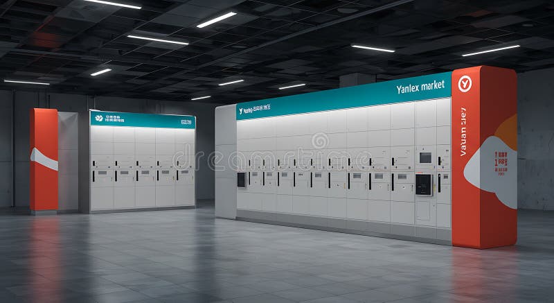 Modern Yanlex Market: Sleek Automated Locker System in Minimalist ...
