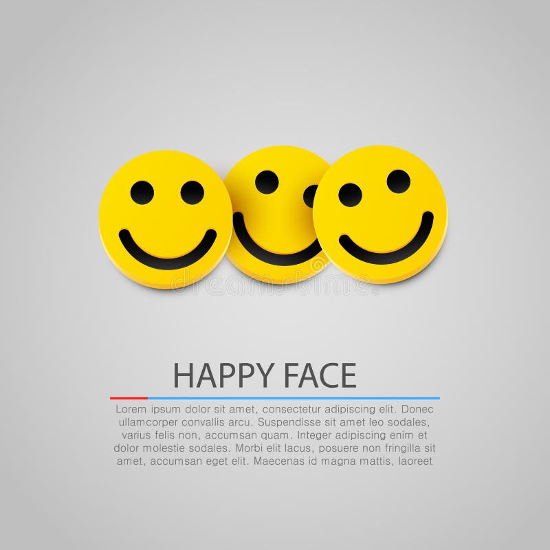 Three Smiles stock illustration. Illustration of nose, button - 198591