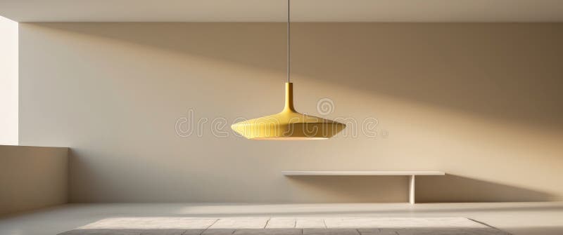 Modern Yellow Pendant Light Fixture in Contemporary Interior Design ...
