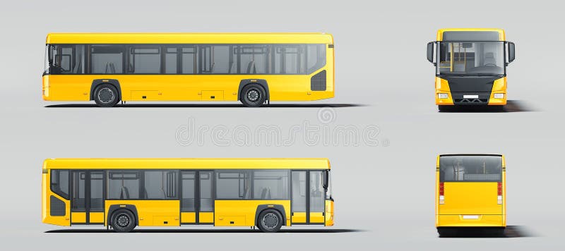 Realistic Buses Vector Illustration Stock Vector - Illustration of ...