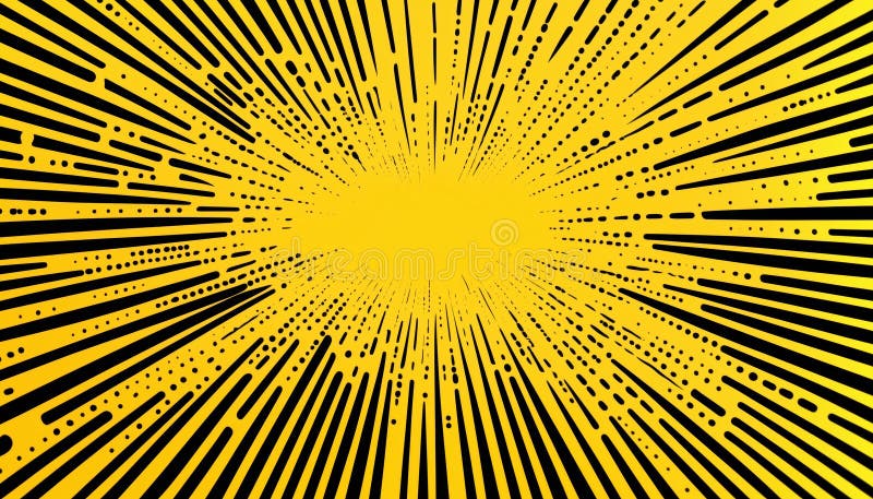 Modern Yellow Retro Comic Halftone with Raster Gradient Stock ...