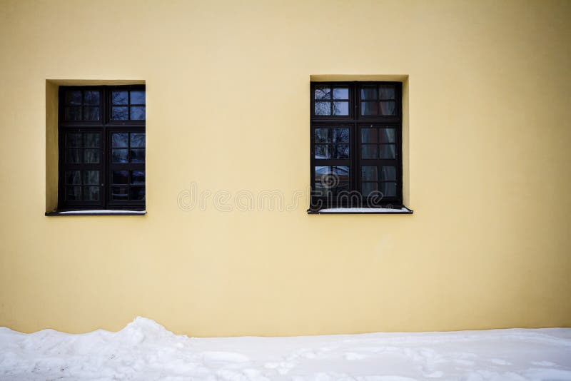 Modern yellow street wall stock photo. Image of protection - 69941388