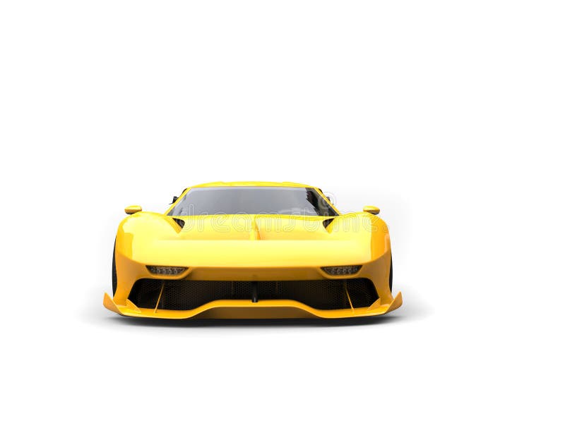 Yellow Sport Car Front View Stock Illustrations – 544 Yellow Sport Car ...