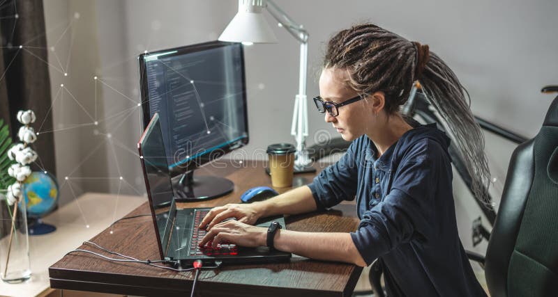 Programmer Profession - Man Writing Programming Code on Laptop Stock ... Programmer Profession - Man Writing Programming Code on Laptop Stock ...