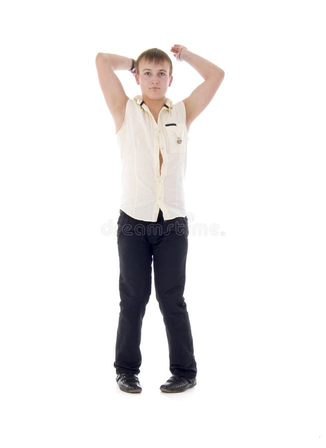 Modern Young Macho Man stock photo. Image of posing, male - 7631904