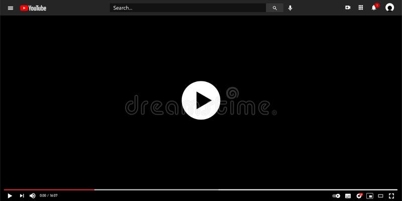 Youtube Multimedia Player Window Template. Youtube Video Template ...