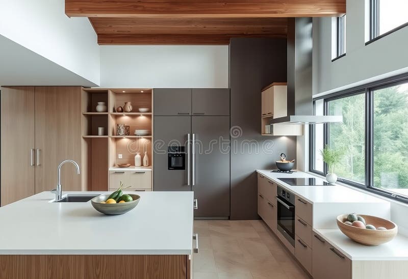 Modern Zen a Kitchen Designed with Zen Principles Featuring Mini Stock ...