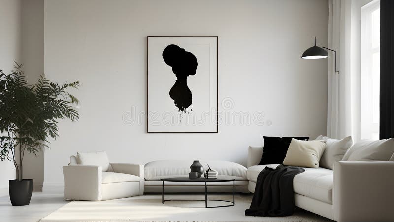 Modern Zen Minimalist Living Room a Photorealistic 3D Render Stock ... Modern Zen Minimalist Living Room a Photorealistic 3D Render Stock ...