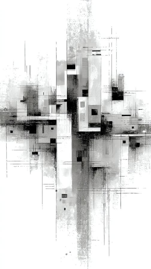 Modern Zentangle Sketch Art Overlapping with Geometric Grid for Modern ...