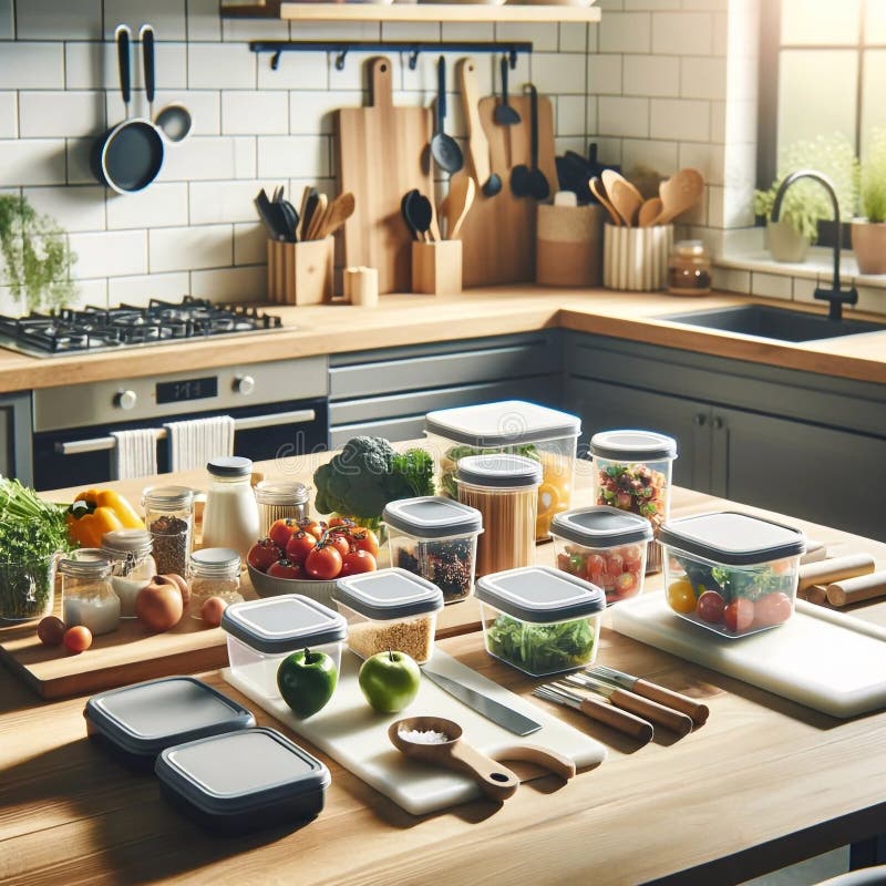 Modern Zero Waste Kitchen Setup for Culinary Masterclass Stock Photo ...