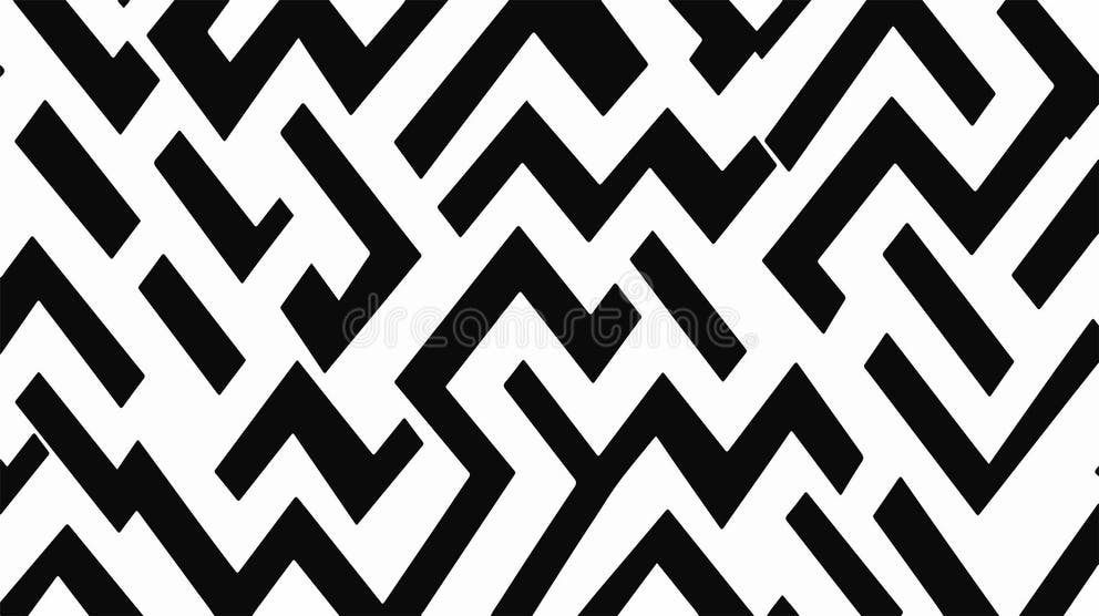 Modern Zigzag Lines Pattern Vector Illustration Isolated Stock Vector ...