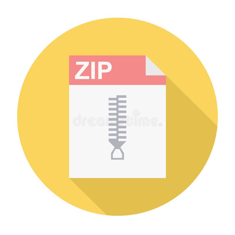 Modern ZIP File Icon with an Elegant Design Stock Vector - Illustration ...