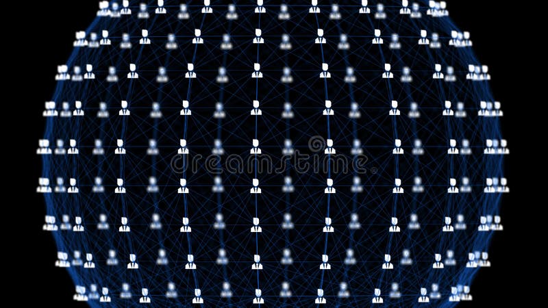 Moderne Background from User Sign Connected by Lines of Blue Colors ...