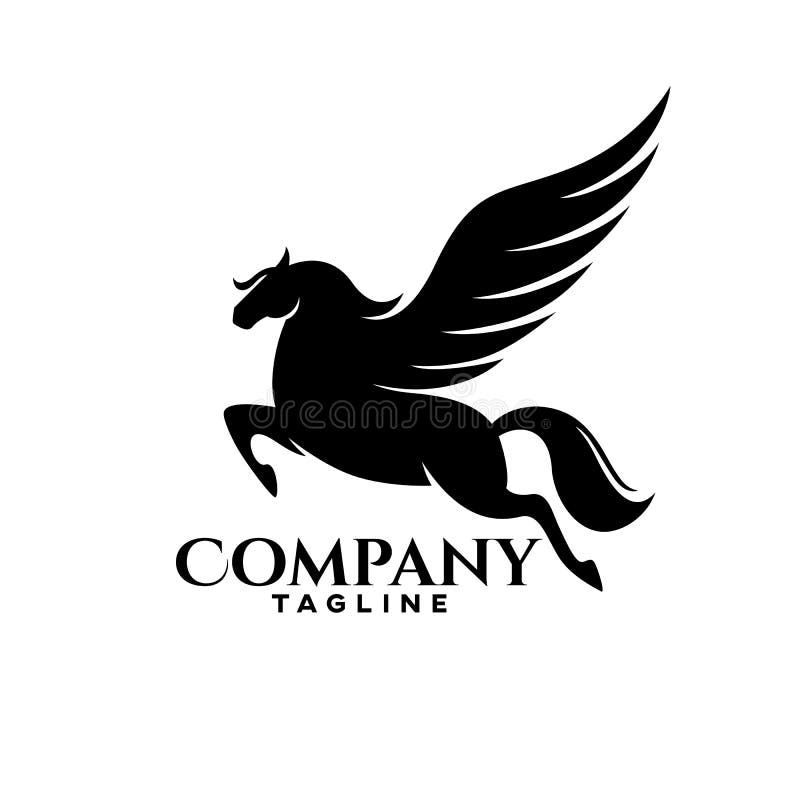 Logo Moderne De Coursier De Cheval. Illustration de Vecteur ...