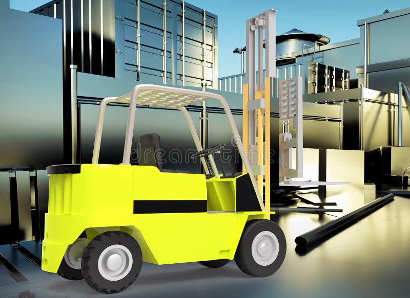 Moderne fabriek stock illustratie. Illustration of chemie - 22495018