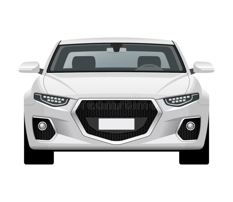 Moderne Generische Auto Front View Vector Illustratie - Illustration of ...